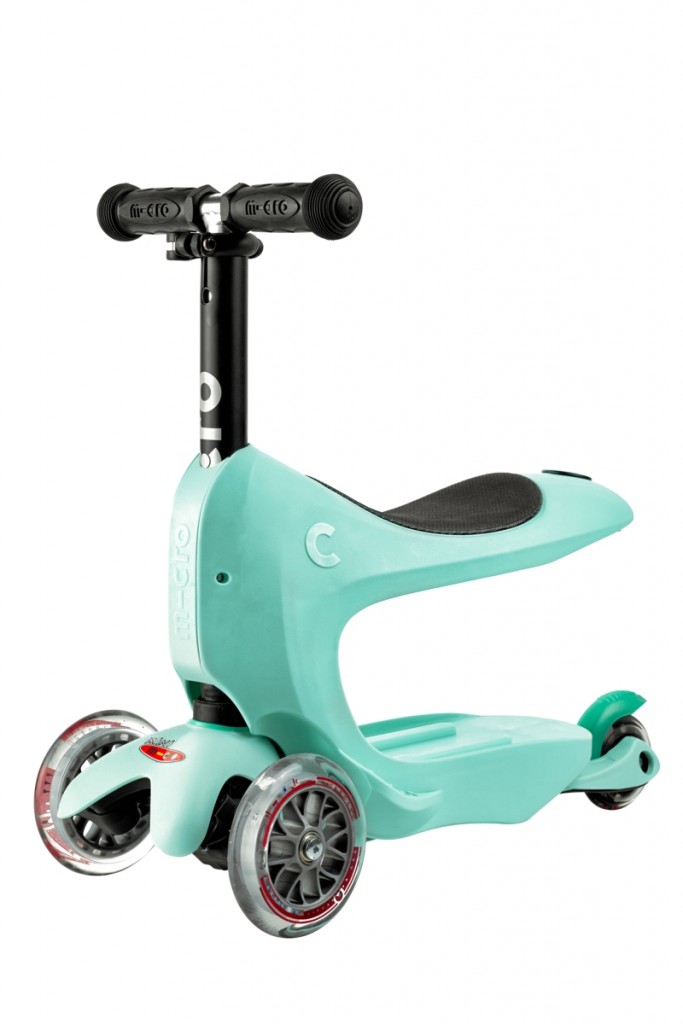 Micro Mini2Go Deluxe Sparkesykkel, Mint | Barnesetebutikken